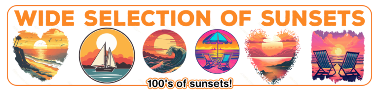 AllSunsets.com – Retro Vintage Sunset Graphics for Print on Demand